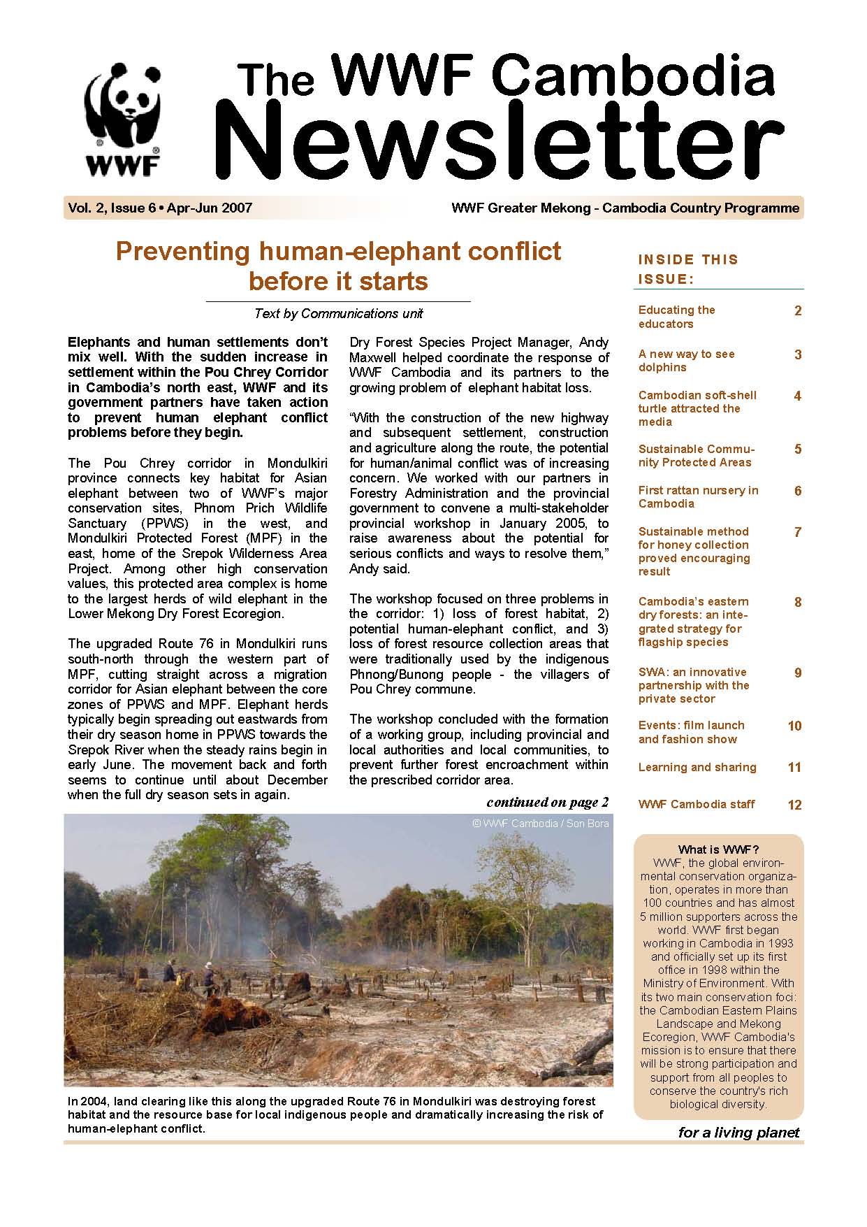 WWF Cambodia Newsletter, Apr-Jun 2007 | WWF