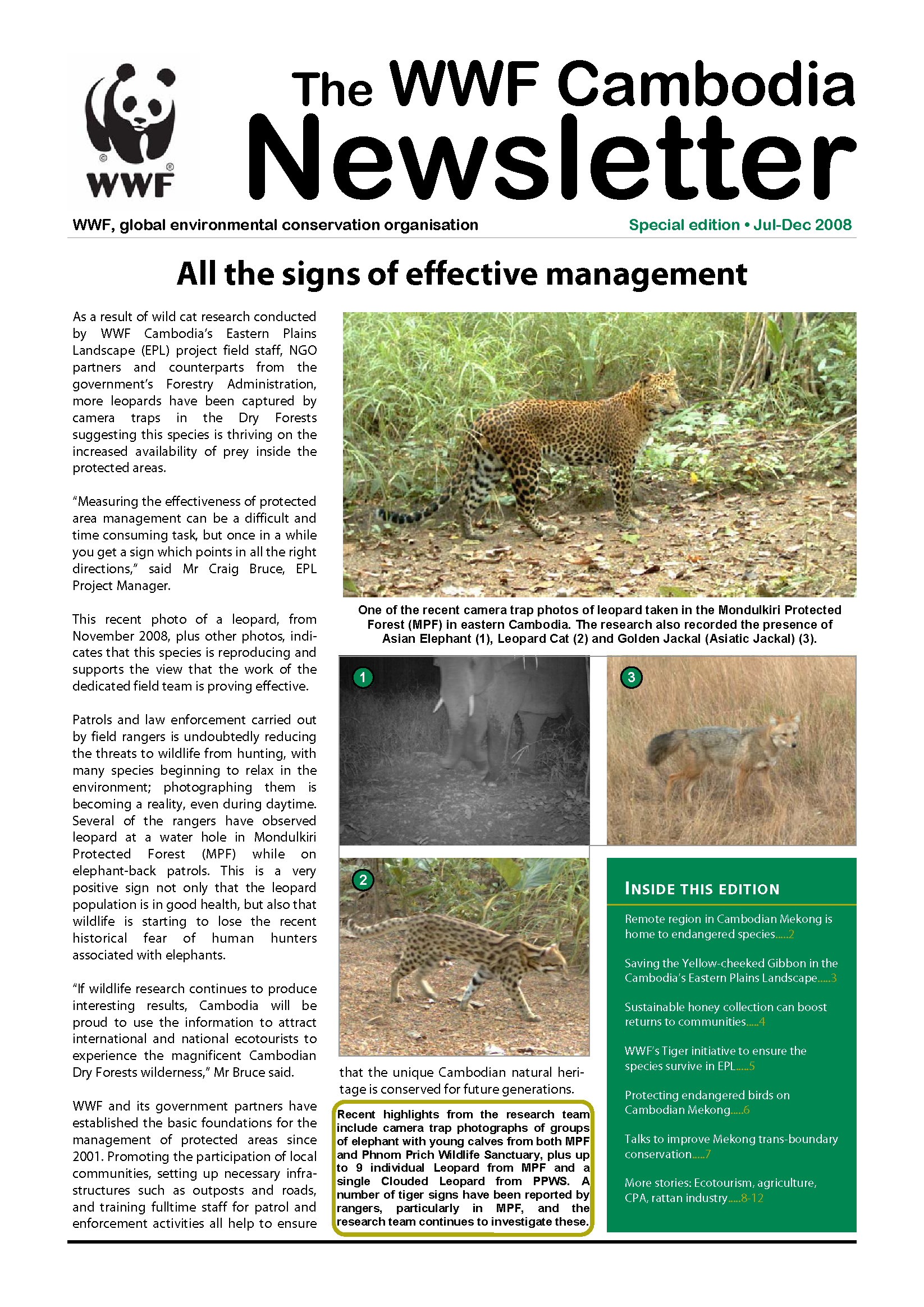 WWF Cambodia Newsletter_Jul-Dec 2008 | WWF